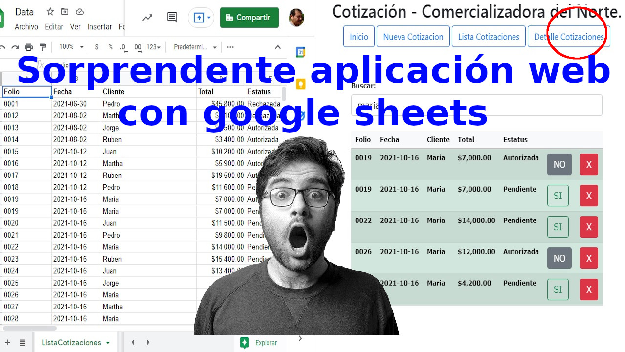 Web App google sheets - Estatus cotizaciones - Fórmulas Excel: Ejemplos ... Web App google sheets - Estatus cotizaciones - Fórmulas Excel: Ejemplos ...