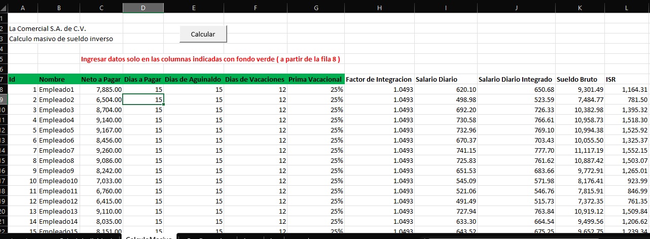 Calculo Inverso de Sueldo en Excel - Fórmulas Excel: Ejemplos, Tips y Tutoriales para Dominar Excel